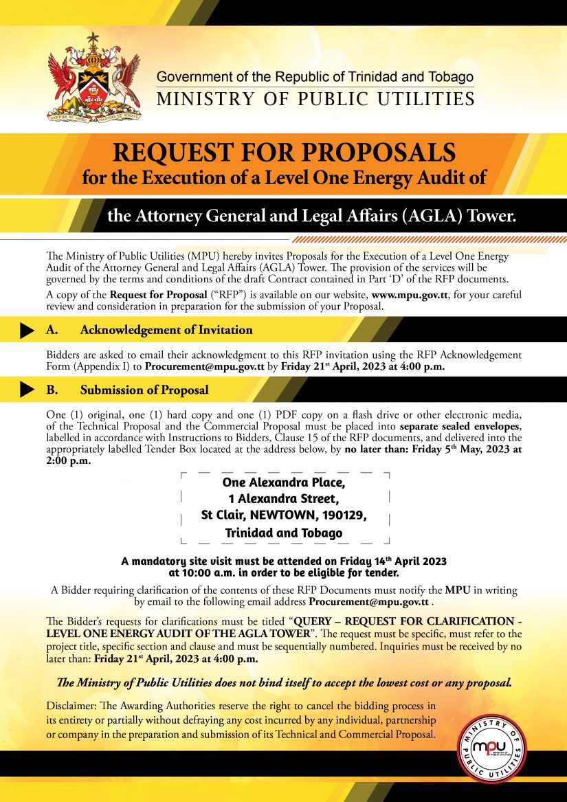 Request of Proposals for the Execution of a Level One Energy Audit of ...